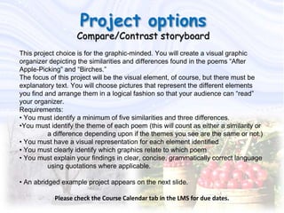 Poetry comparison project | PPT