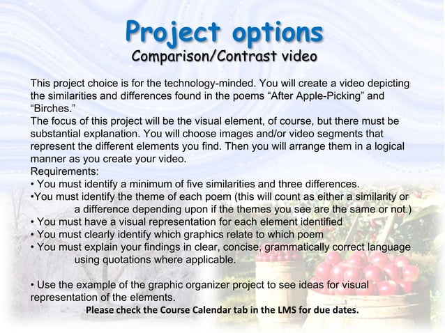 Poetry comparison project | PPT