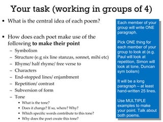 Poetry Comparison Task | PPT