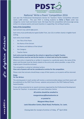 Poetry competition 2016 flyer | PDF