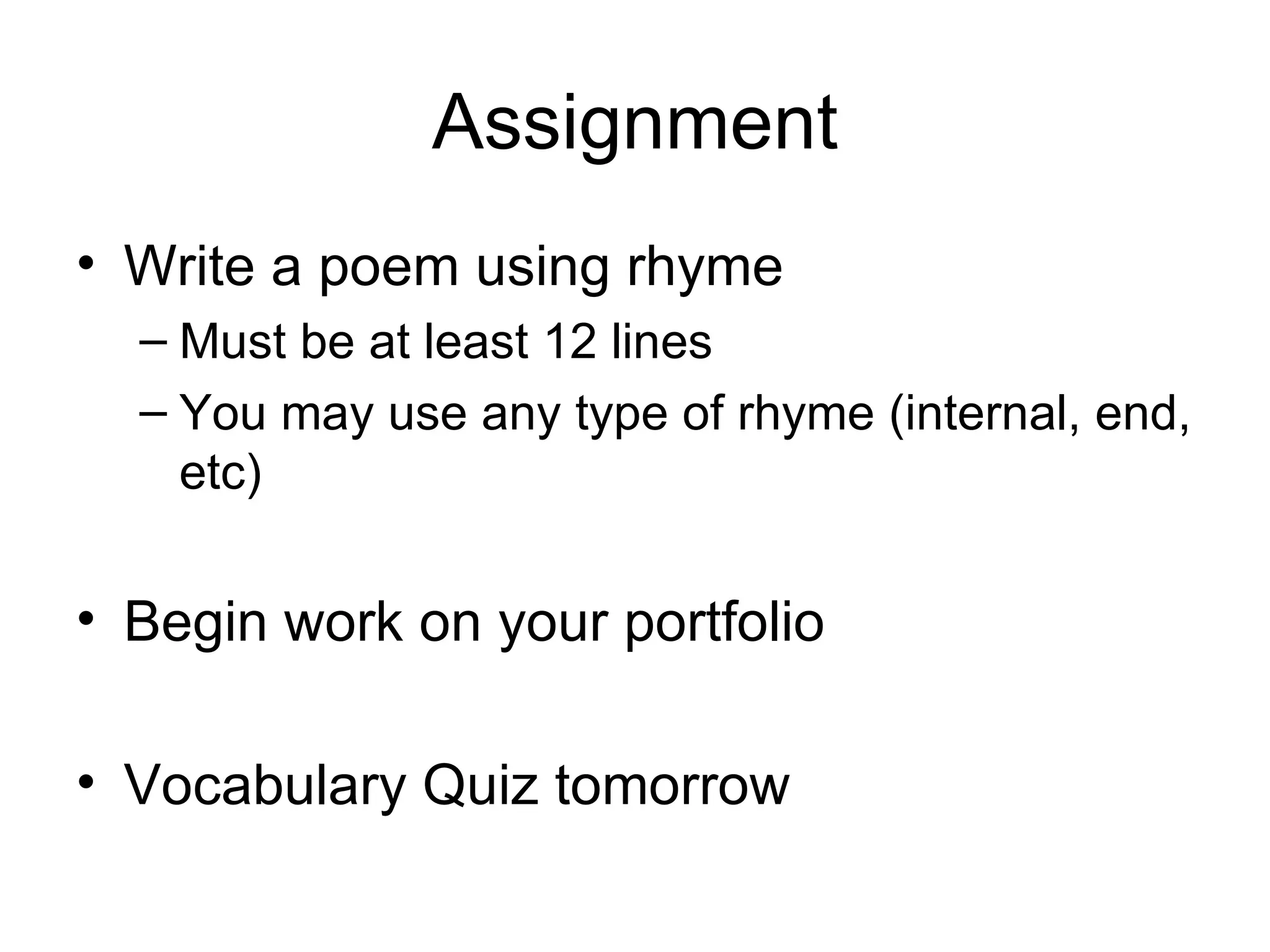 Poetry Creative Writing | PPT