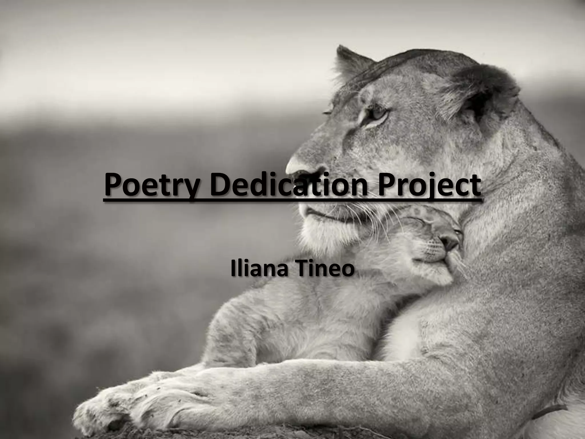 Poetry dedication project | PPT