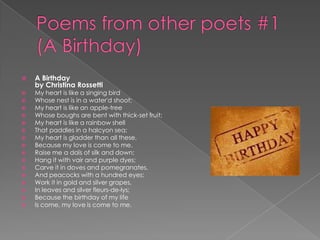 Poetry dedication project | PPT