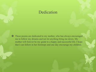 Poetry dedication project | PPT