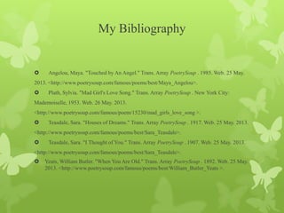 Poetry dedication project | PPT