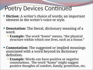 Poetry Devices Structure and Forms poetr | PPT