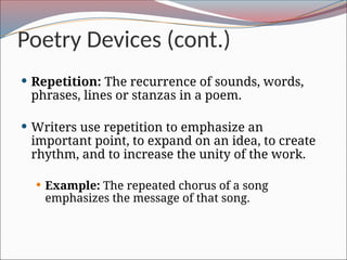 Poetry Devices Structure and Forms poetr | PPT