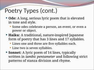 Poetry Devices Structure and Forms poetr | PPT
