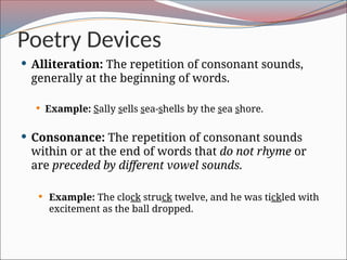 Poetry Devices Structure and Forms poetr | PPT