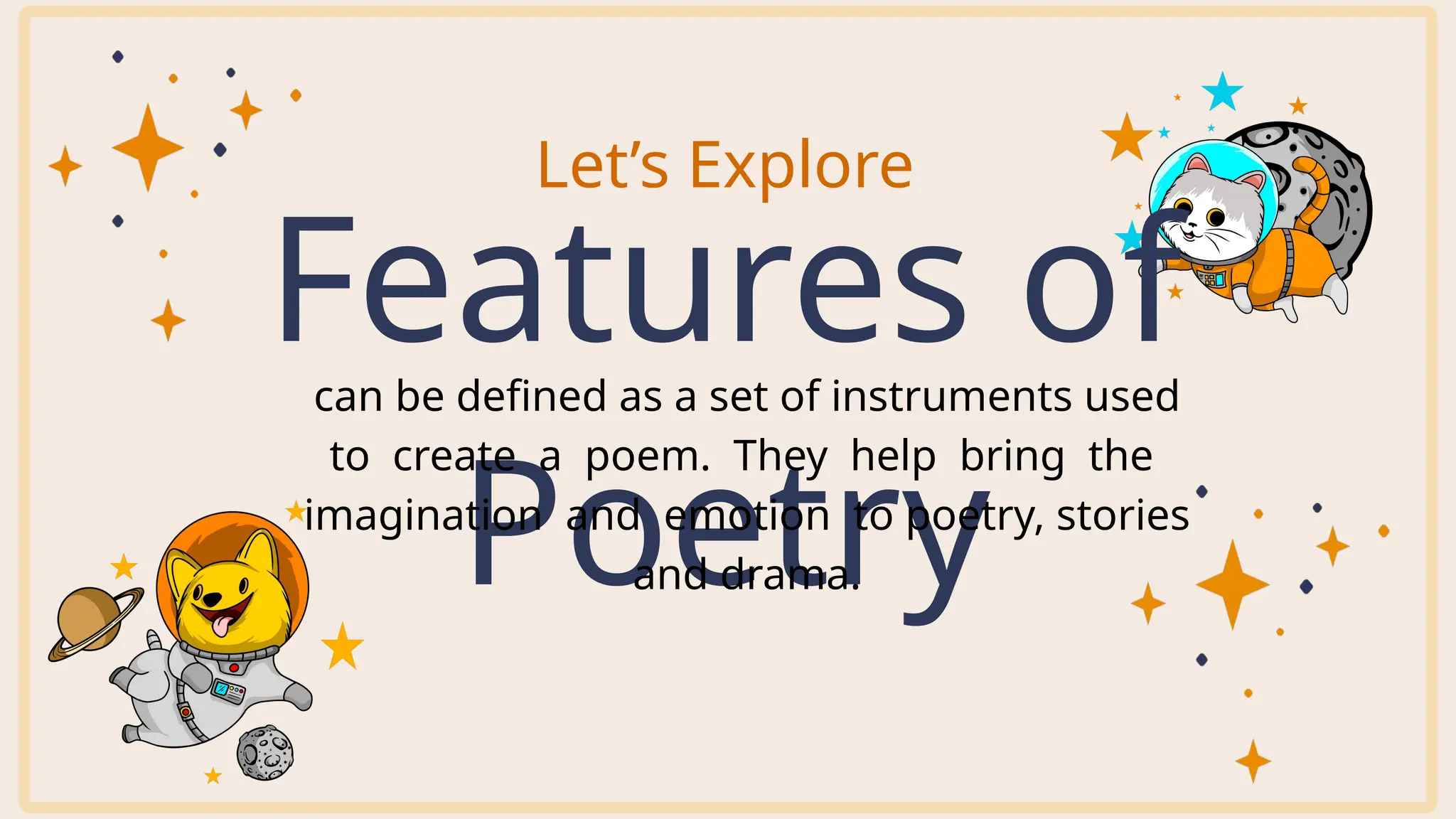 Different Types of Poems Education Presentation in Blue and Orange ...