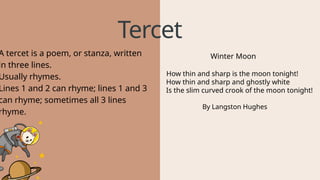 Different Types of Poems Education Presentation in Blue and Orange ...