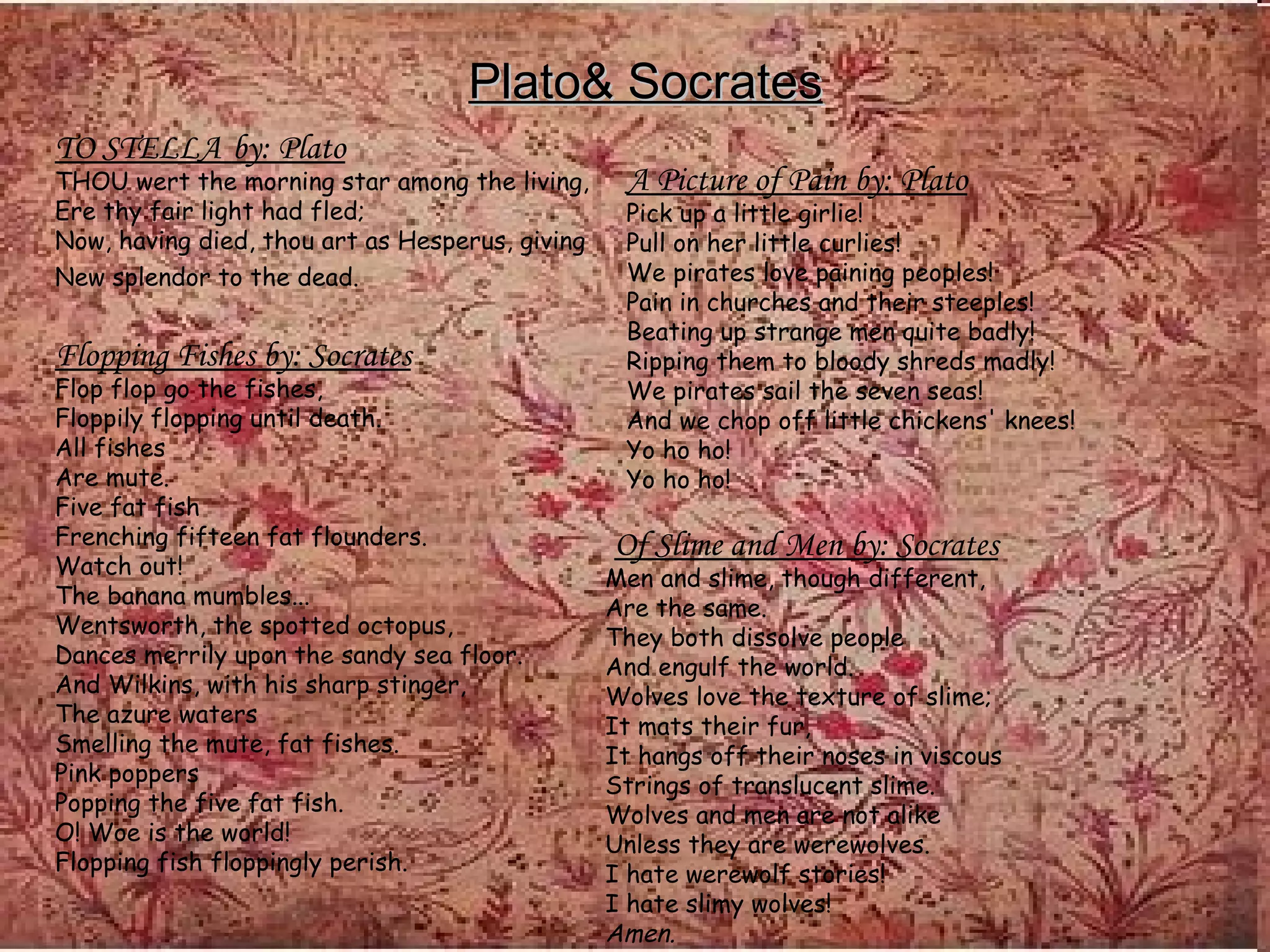 Poetry During The Renaissance! | PPT