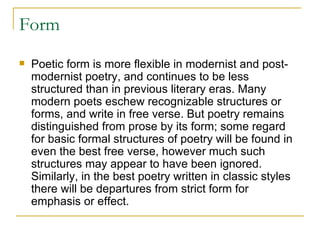 Poetry elements | PPT | Poetry | Books and Literature