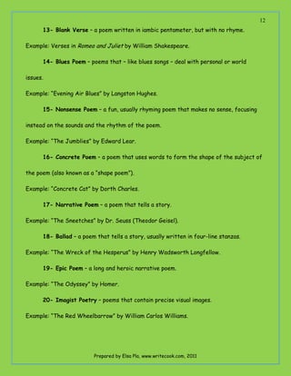 Poetry elements | PDF