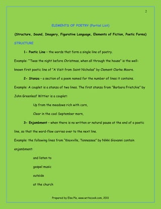 Poetry elements | PDF