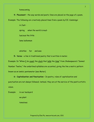 Poetry elements | PDF