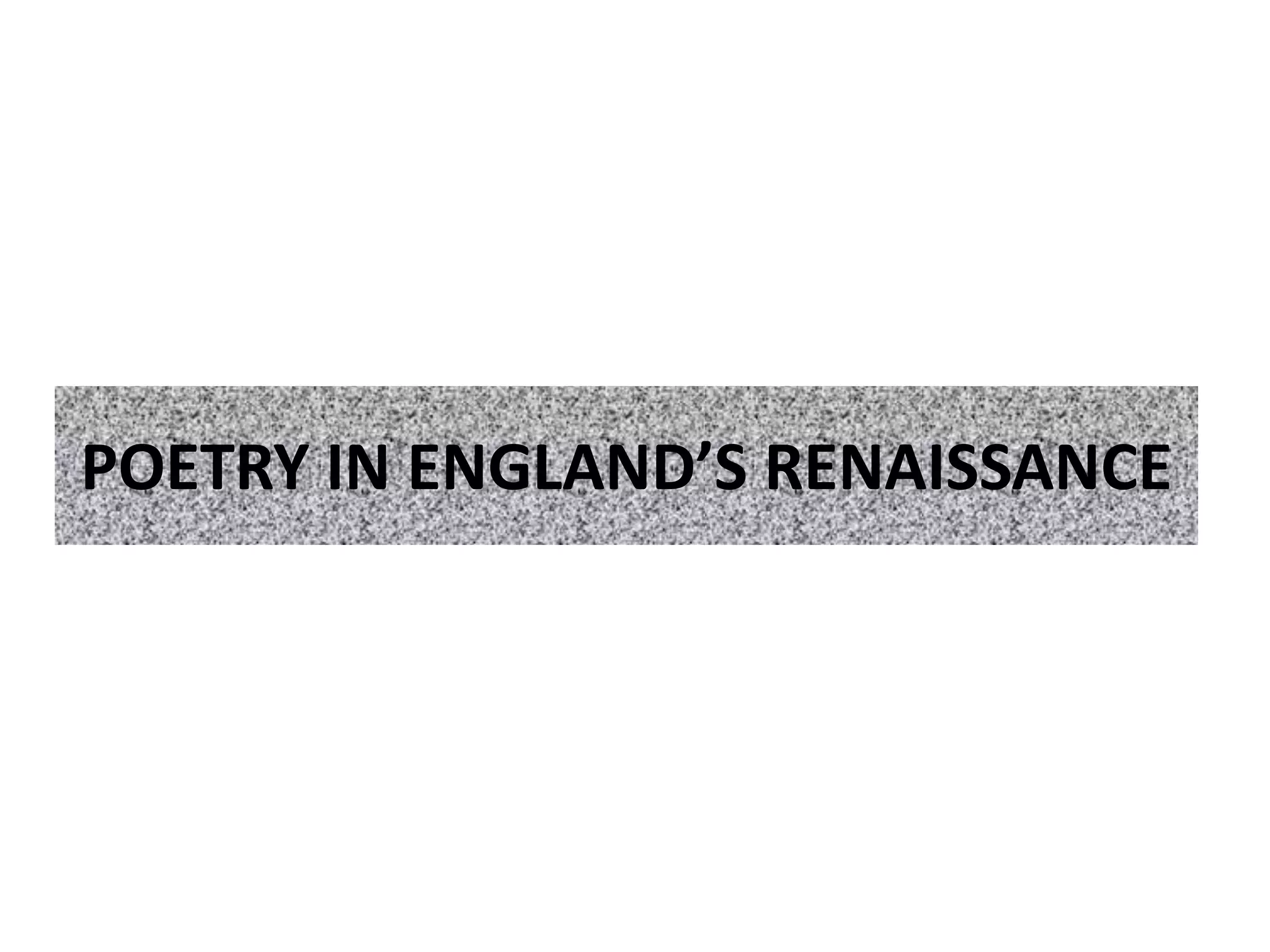 English poetry/Poetry evolution in England | PPT