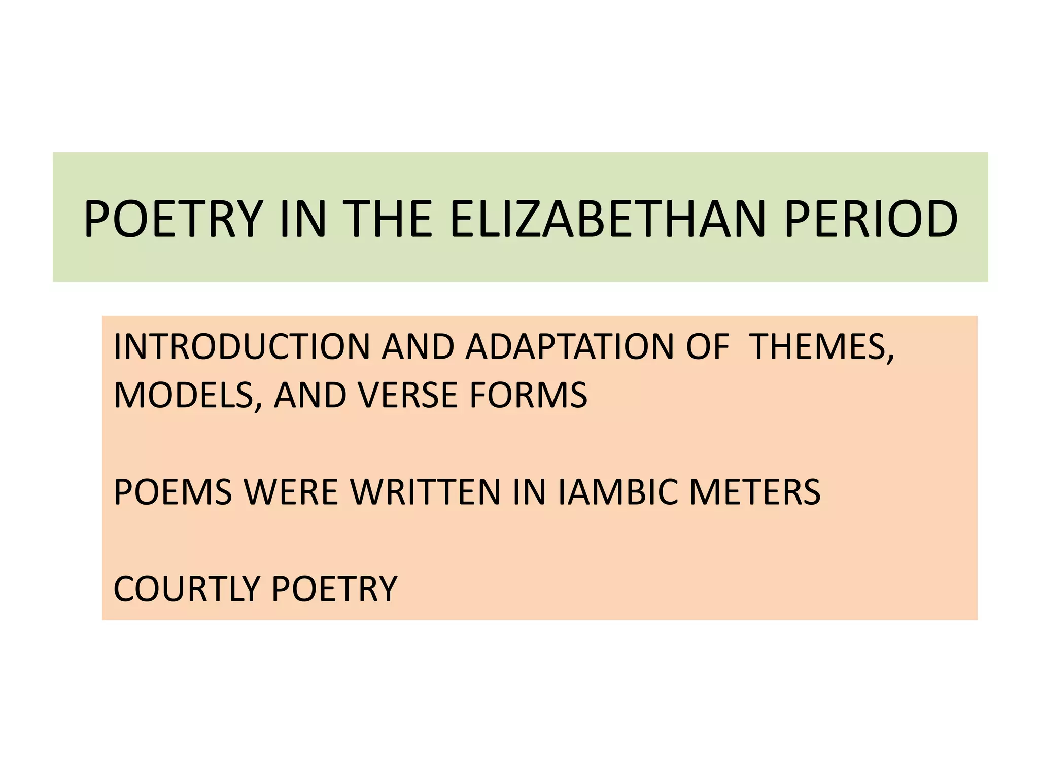 English poetry/Poetry evolution in England | PPT