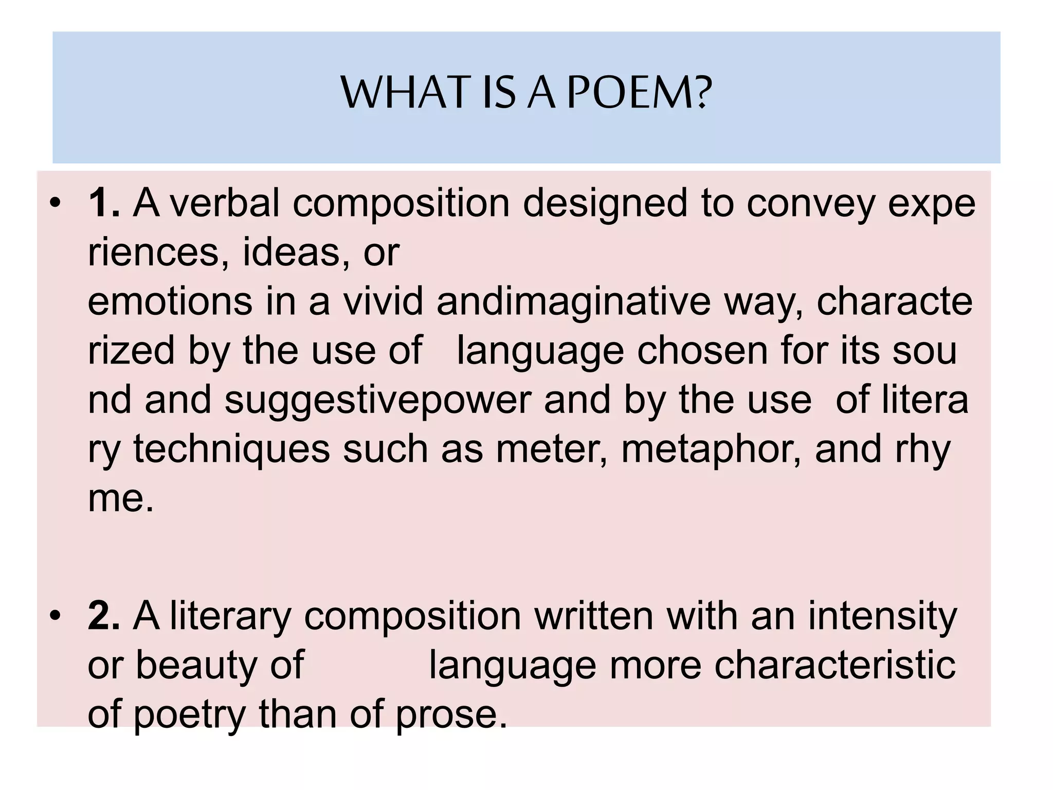 English poetry/Poetry evolution in England | PPT