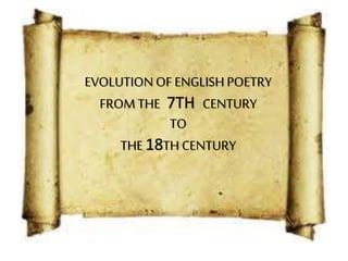 English poetry/Poetry evolution in England | PPT