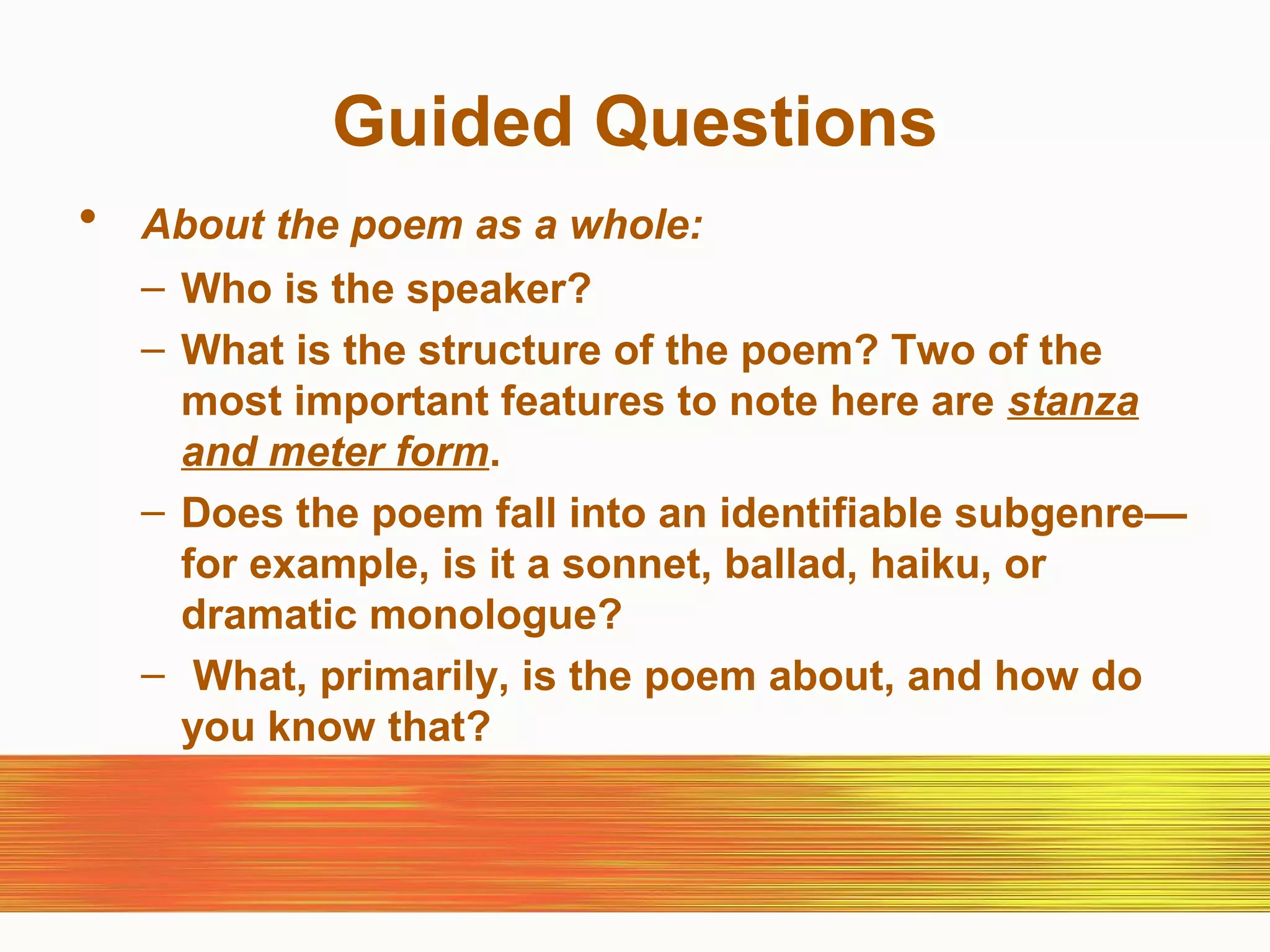 Poetry explication | PPT