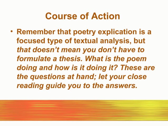 Poetry explication | PPT