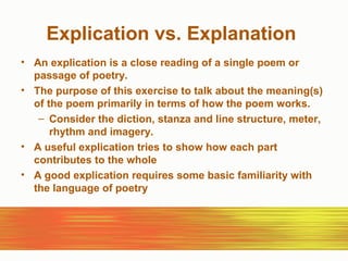 Poetry explication | PPT