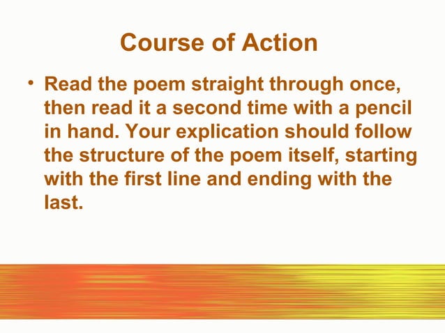 Poetry explication | PPT | Poetry | Books and Literature