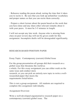 Poetry Explication Assignment Fall 2016The following regulation.docx ...