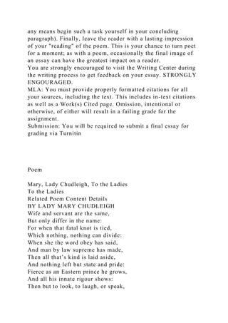 Poetry Explication Essay AssignmentAn explication is a complete.docx ...