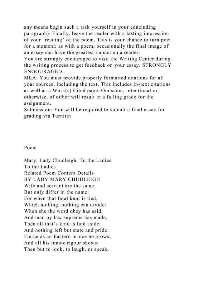 Poetry Explication Essay AssignmentAn explication is a complete.docx ...