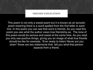 Poetry explication project | PPTX | Poetry | Books and Literature