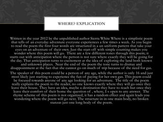 Poetry explication project | PPTX | Poetry | Books and Literature