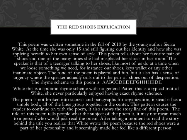 Poetry explication project | PPTX | Poetry | Books and Literature