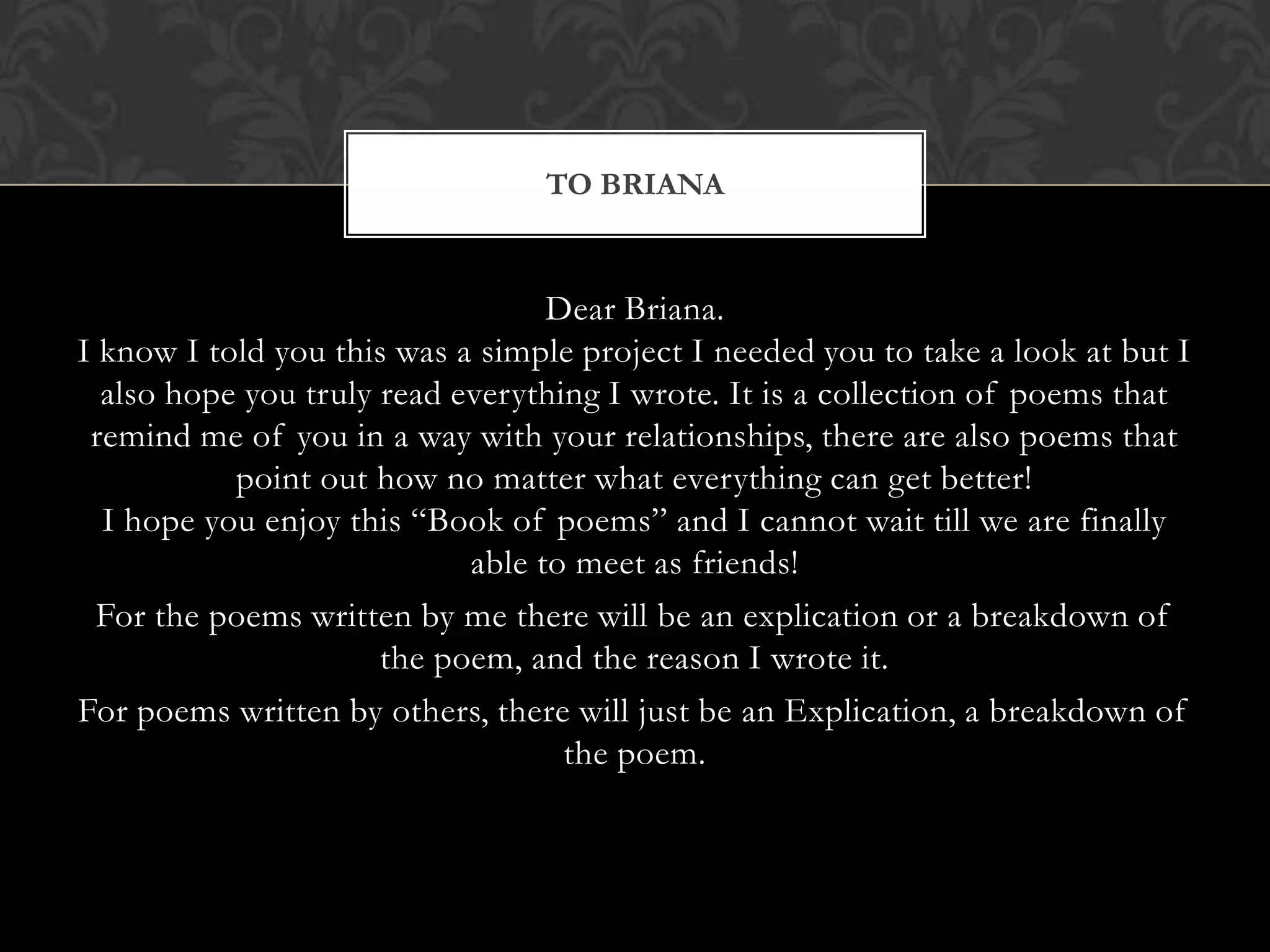 Poetry explication project Final | PPTX