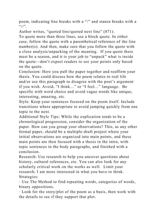 Poetry ExplicationWorld Literature Poetry Explication Assignment.docx ...