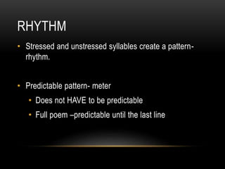 Poetry Form and Parts | PPT