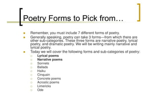 Poetry Forms | PPT
