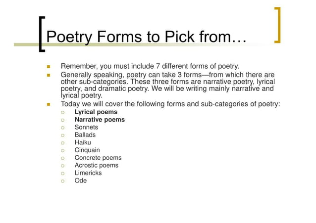Poetry Forms | PDF