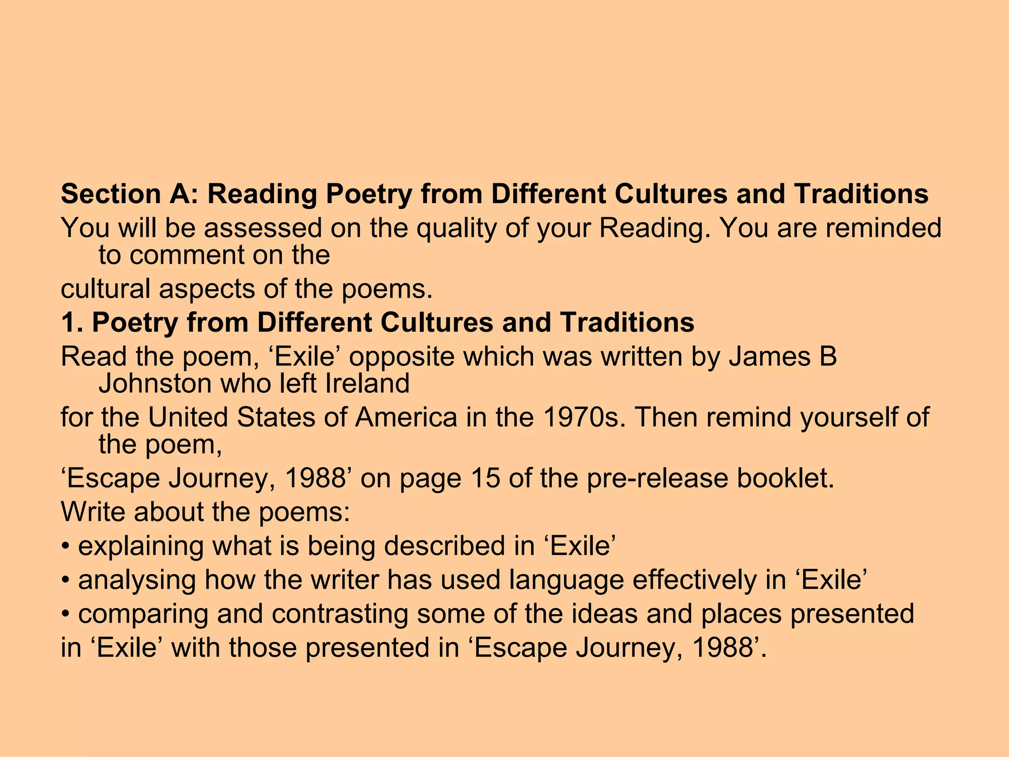 Poetry from other cultures | PPT