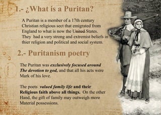 Poetry from puritanims | PPT