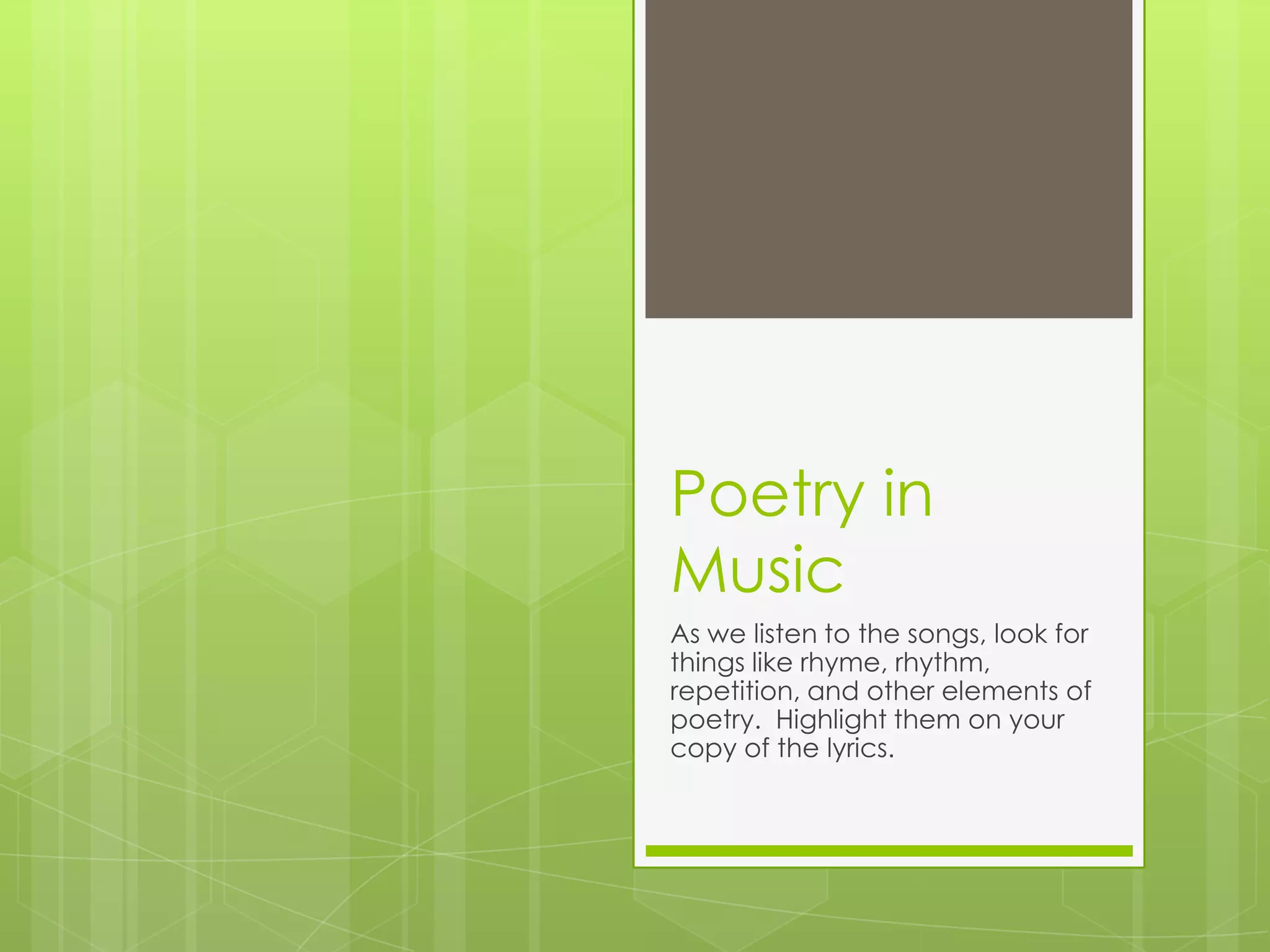 Poetry in Music | PPTX