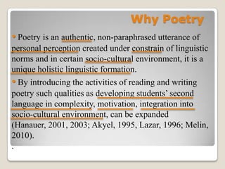 Poetry in sla_sstesol2013 | PPT