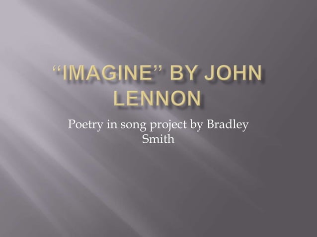 Poetry in song project by Bradley Smith | PPT