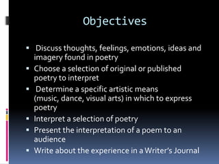 Poetry Interpretation | PPTX | Poetry | Books and Literature