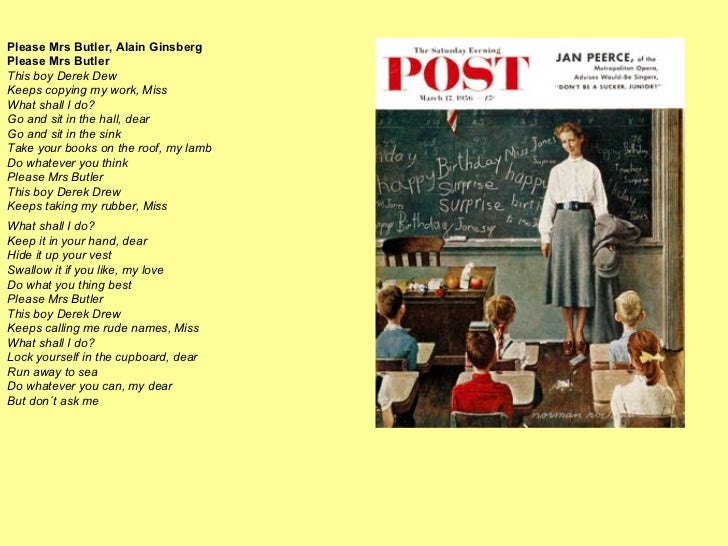 Dear Mrs Butler Poem