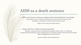 Poetry in the time of HIV and AIDS | PPT