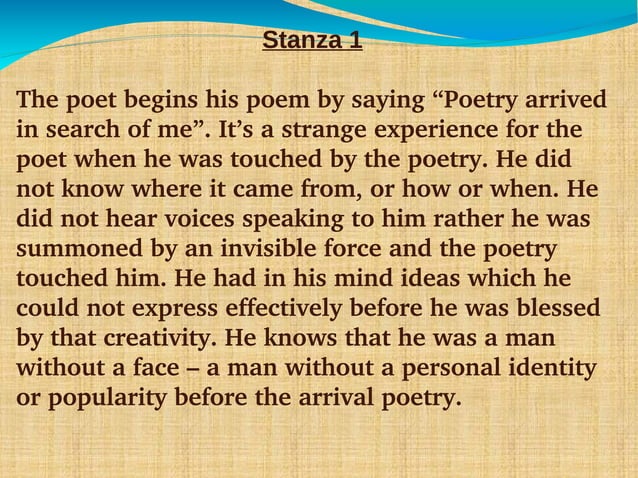 'Poetry' By Pablo Neruda | PPT