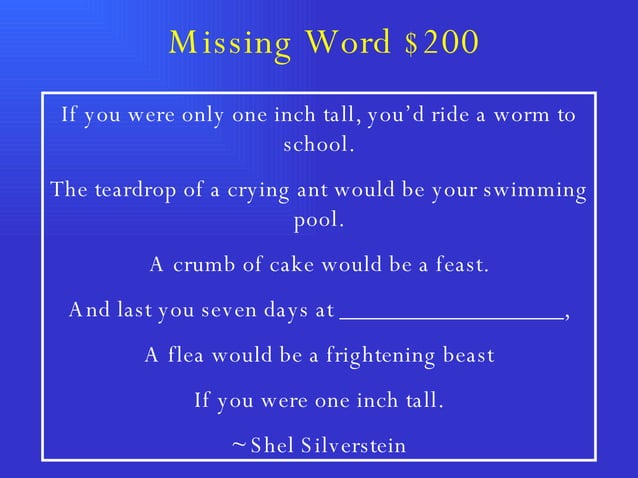 Poetry Jeopardy | PPT