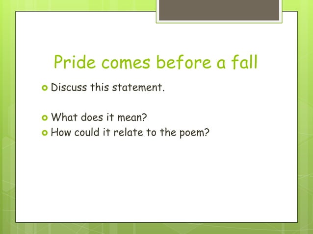 Poetry lesson 1 ozymandias | PPT